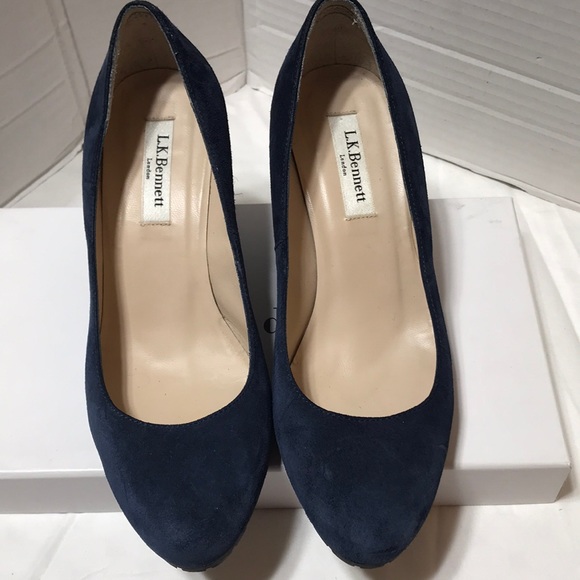 LK Bennett | Shoes | Lk Bennett Suede Leather Wedge Euc | Poshmark